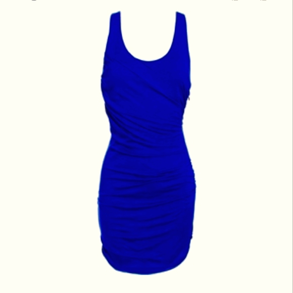 rag & bone | Dresses | Rag Bone Royal Blue Ruched Dress Aura | Poshmark
